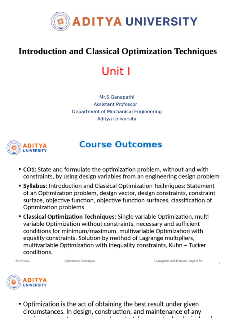 Ot Unit-1 | PDF | Mathematical Optimization | Systems Analysis