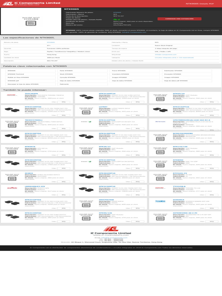 NTK 9005 | PDF | Circuitos electricos | Ingenieria Eléctrica