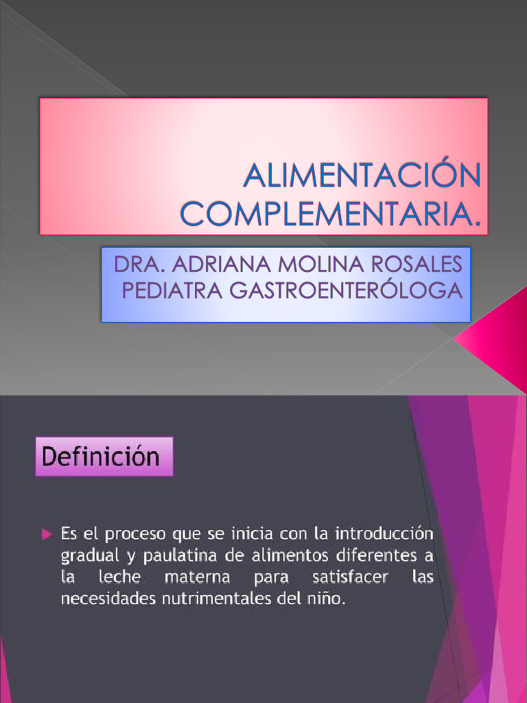 Alimentación Complementaria | PDF | Alimentos | Amamantamiento