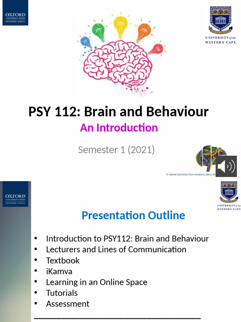 Lecture 1 - PSY112 - 2021 - Introduction - Part1 | PDF