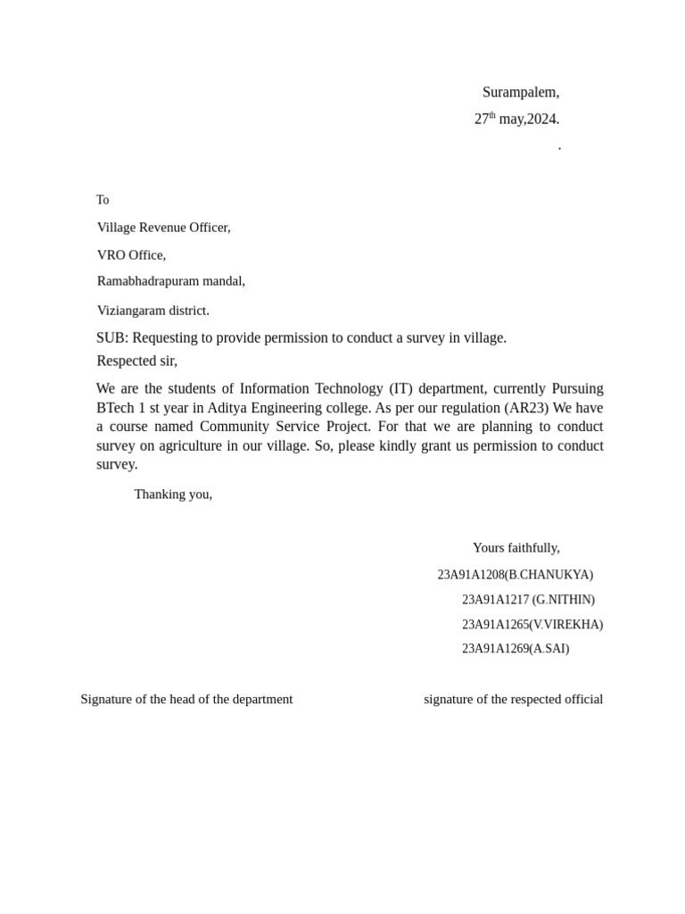 Permission Letter | PDF