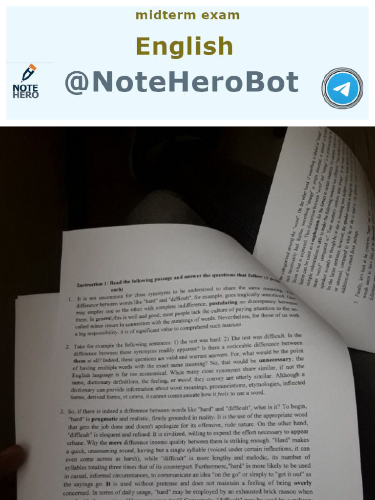 English Mid (BDU) #2 @NoteHeroBot | PDF
