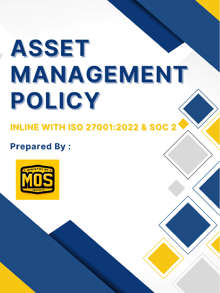 ISO 27001 Asset Management Policy | PDF | Information Security ...