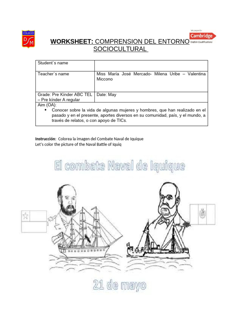 WORKSHEET PREKINDEER May | PDF