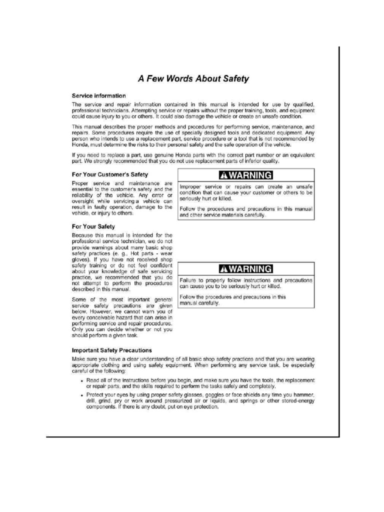 Honda - vt750dc Manual Servicios | PDF