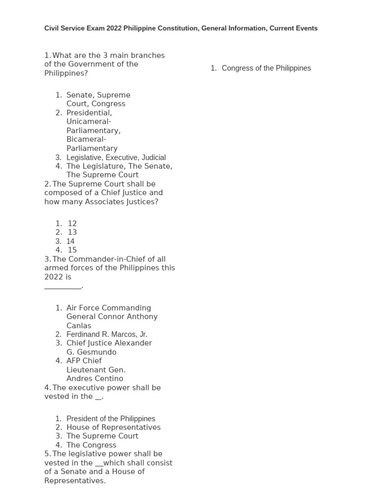 2022 Philippine Constitution, General Information, Current Events | PDF ...