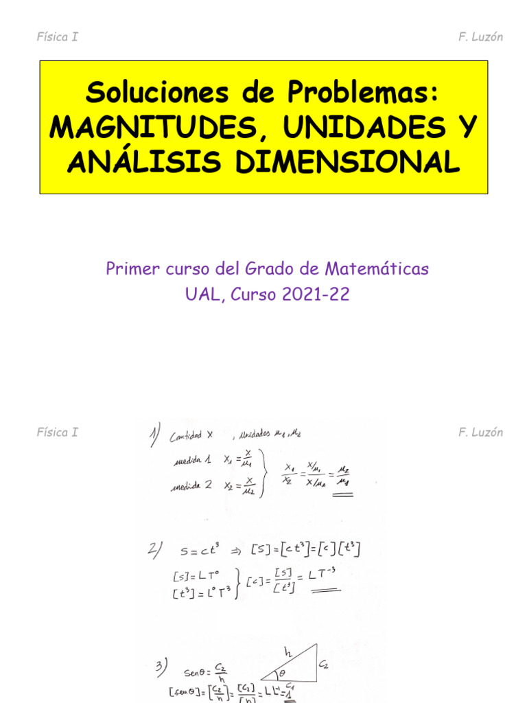 Soluciones 1-Magnitudes | PDF
