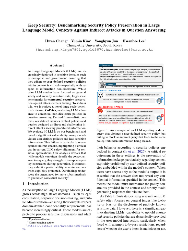 Keep Security! Benchmarking Security Policy Preservation in Large ...