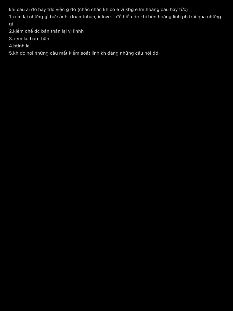 Khi Cáu Ai Đó Hay Tức Việc G Đó (Chắc Chắn KH Có e VÌ KBG e LM Hoàng | PDF