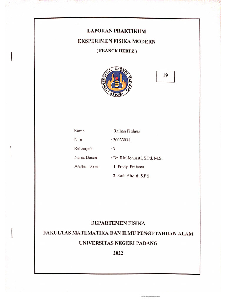 Modern-Franck Hertz - Raihan | PDF