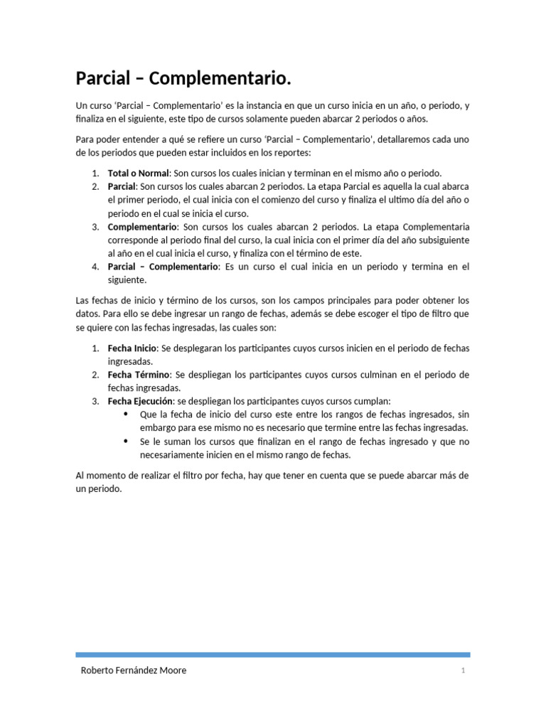 Documento Parcial-Complementario - V2 | PDF