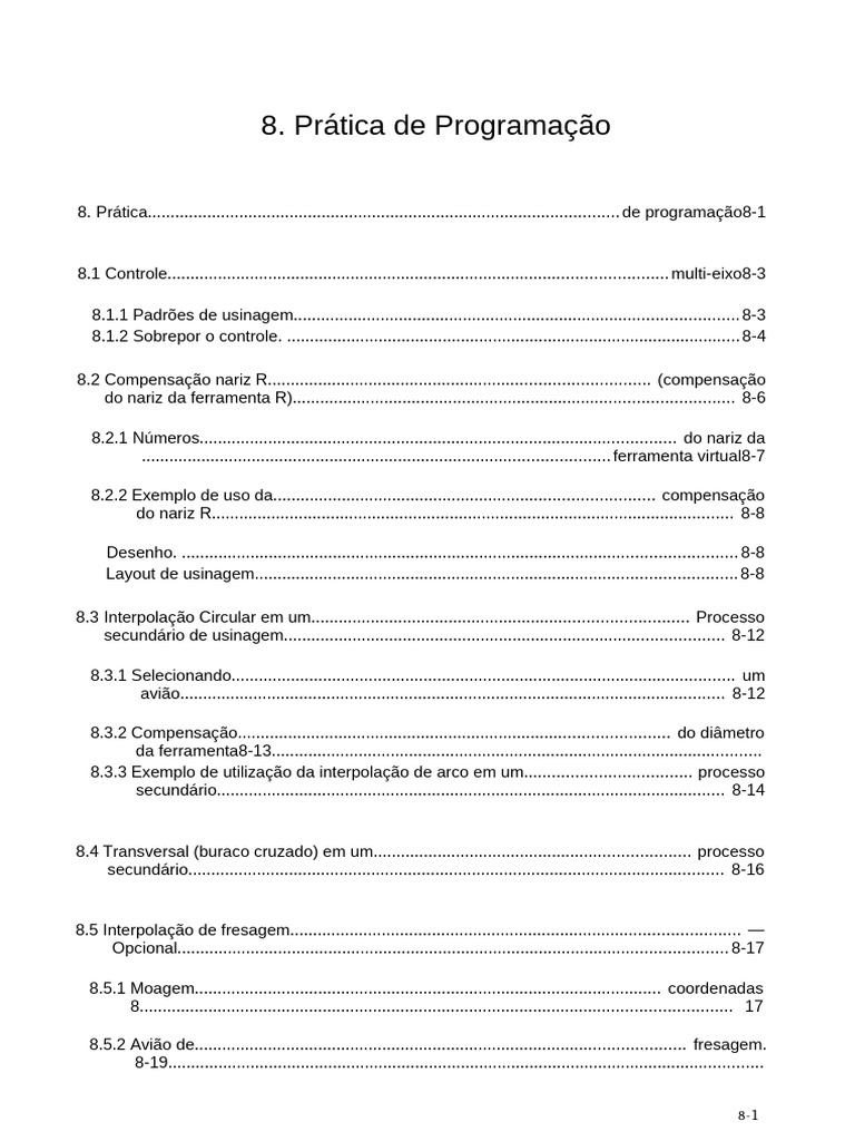 8 - Programming Practice Traduzido | PDF | Máquinas | Eixo
