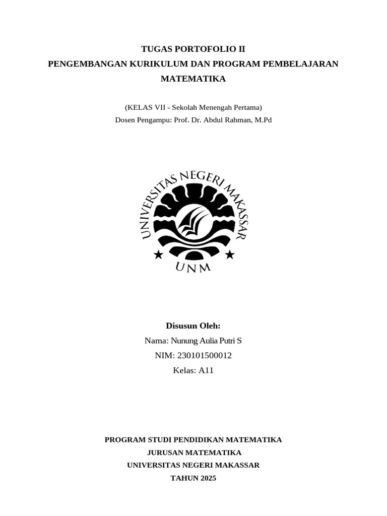 Silabus 2 Nunung Aulia Putri S-1 | PDF