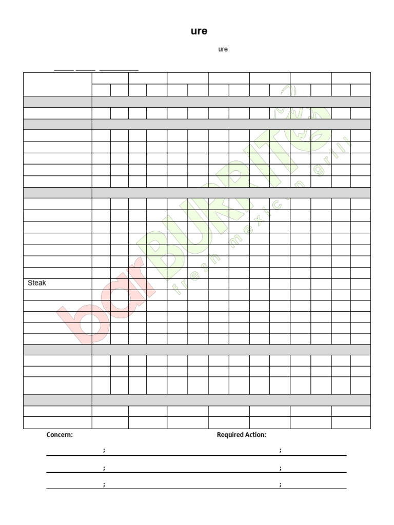 Temperature Checklist - Updated Oct 2024 | PDF