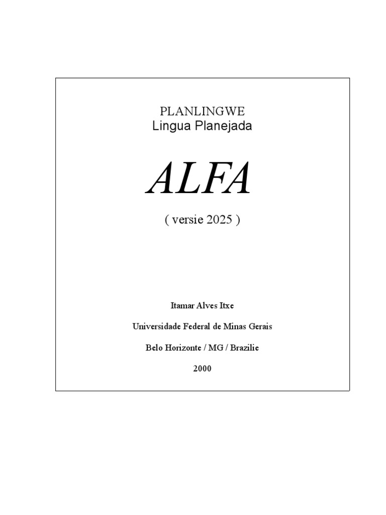 Linguagem Alfa | PDF