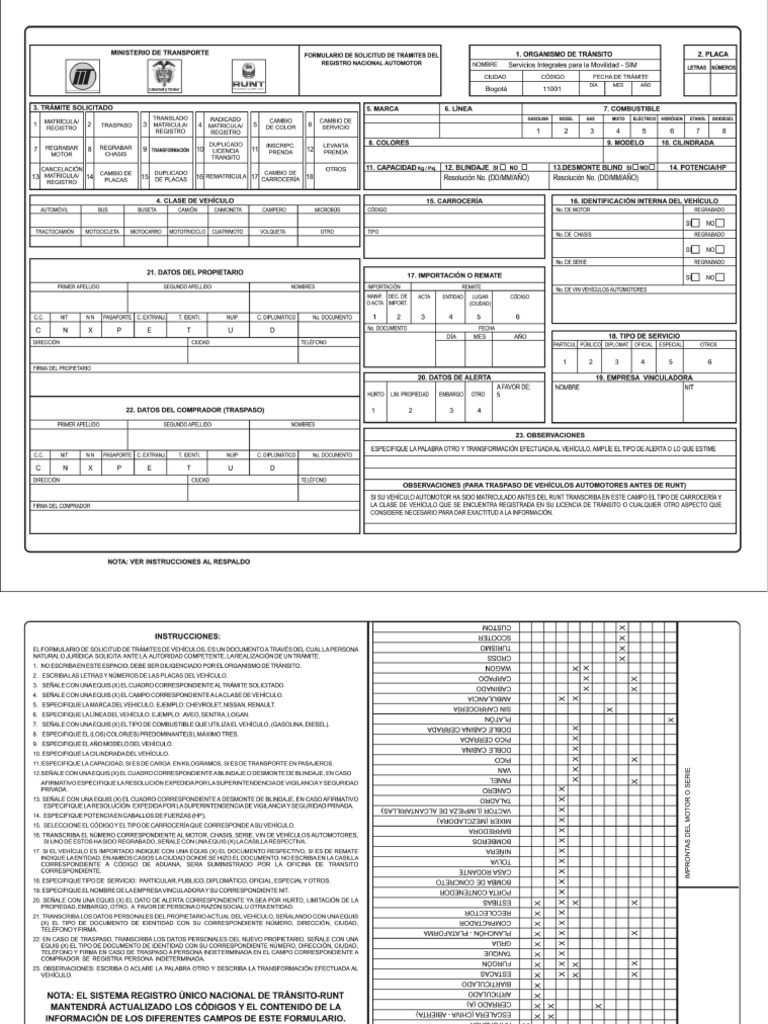 Formulario Traspaso Nuevo | PDF