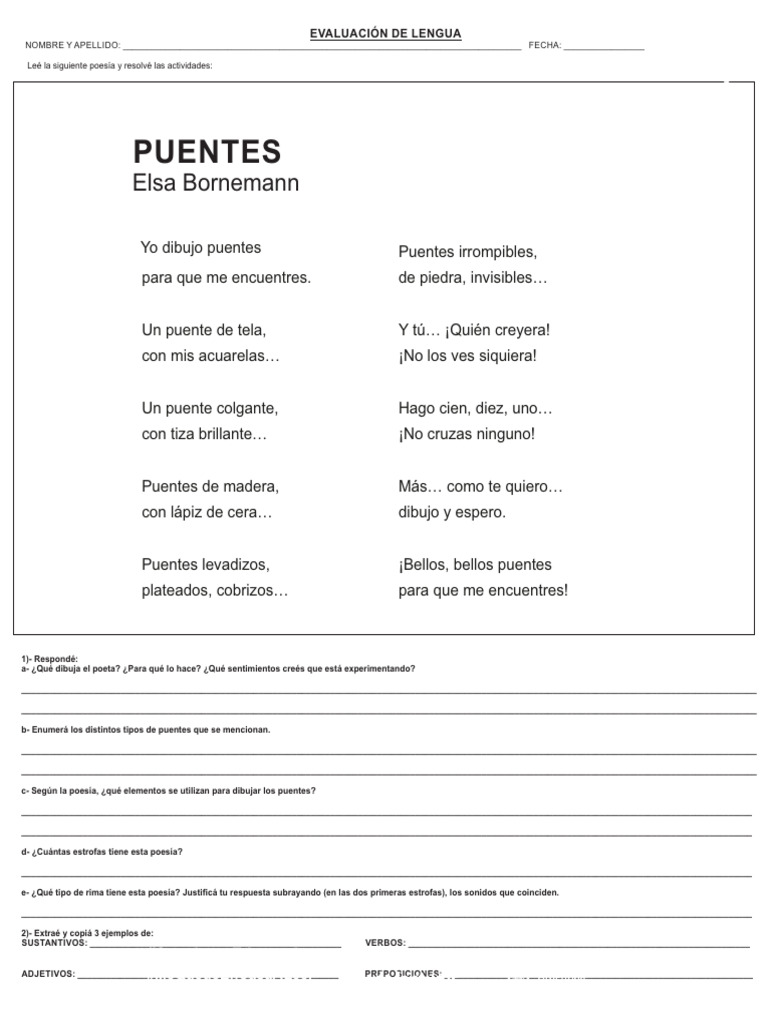 Evaluación de Poesía y Lenguaje | PDF | Poesía | Lingüística