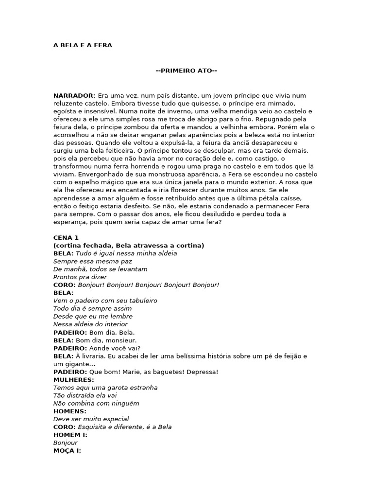 A Bela e A Fera | PDF