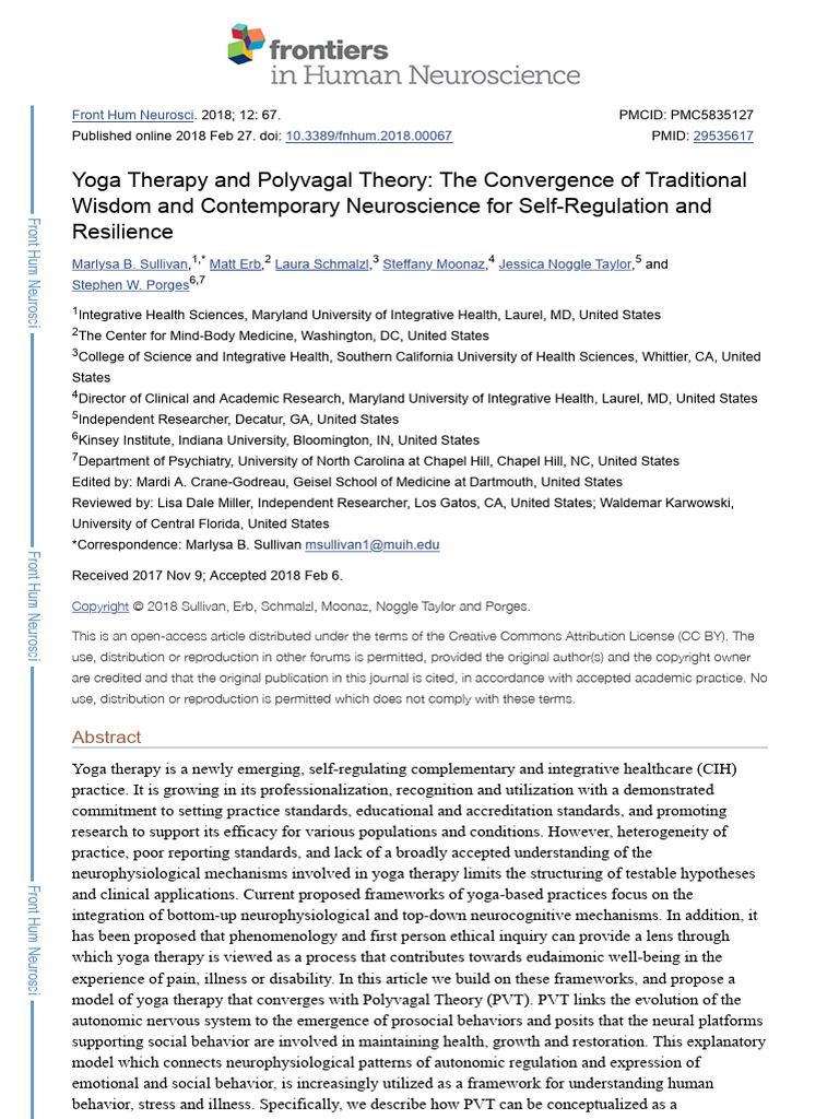Yoga Therapy and Polyvagal Theory - The Convergence of Traditional ...