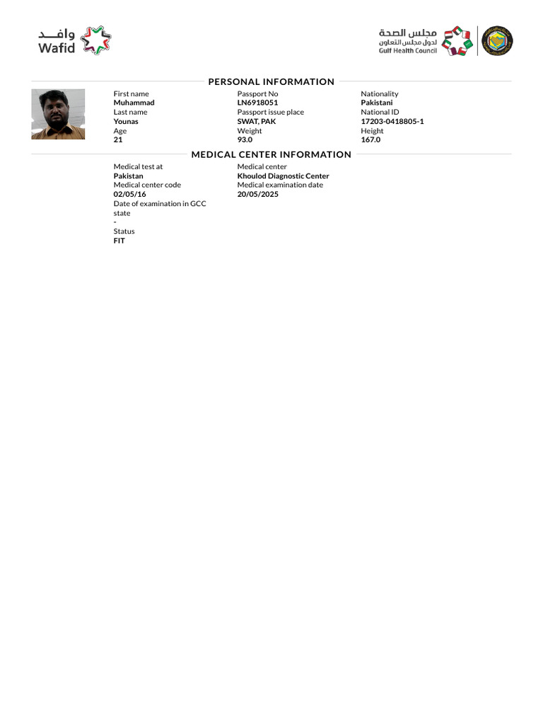 Medical Status 6Xj8471Py26ewo7 | PDF