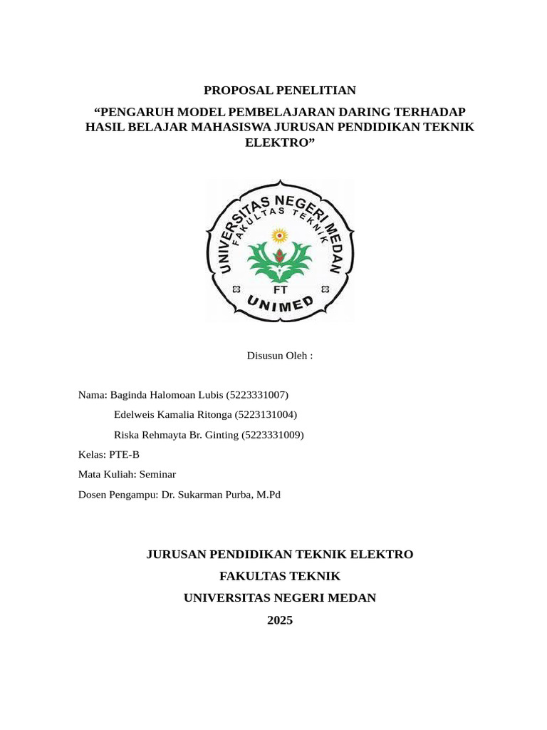 Proposal Penelitian Kelompok 9 | PDF