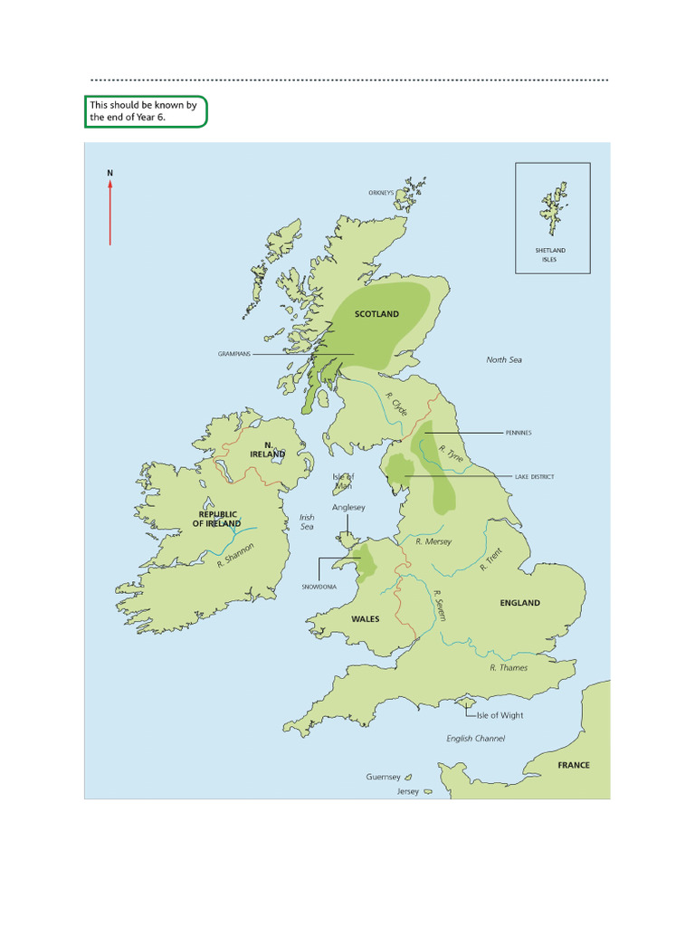 Physical map of UK | PDF