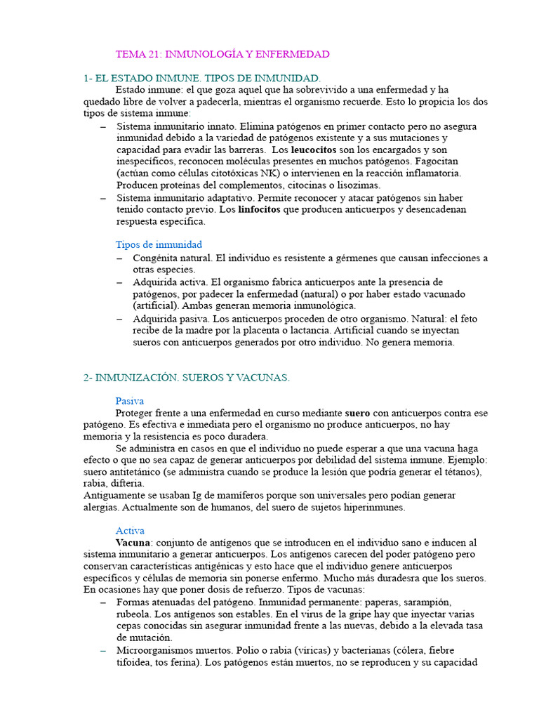 t19 enfermedades y inmunologia | PDF | Sistema inmune | Anticuerpo
