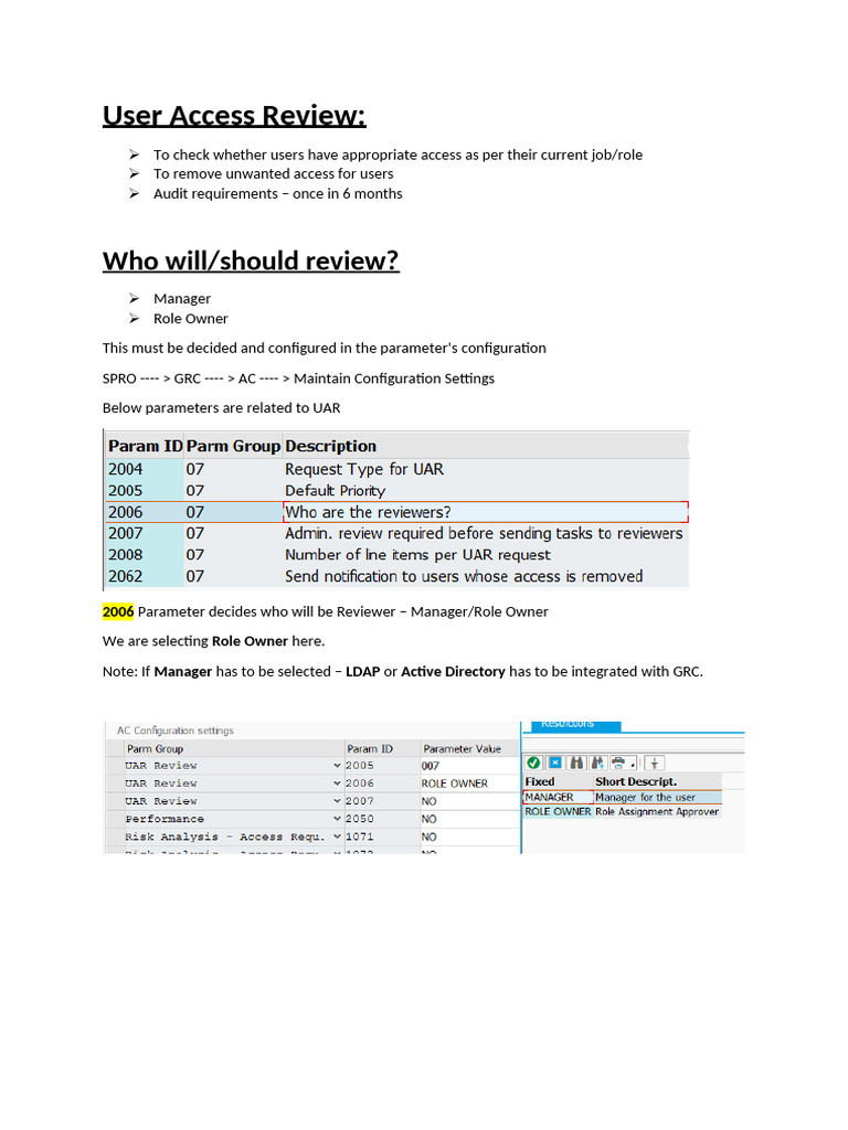 UAR Step by Step Implementation | PDF