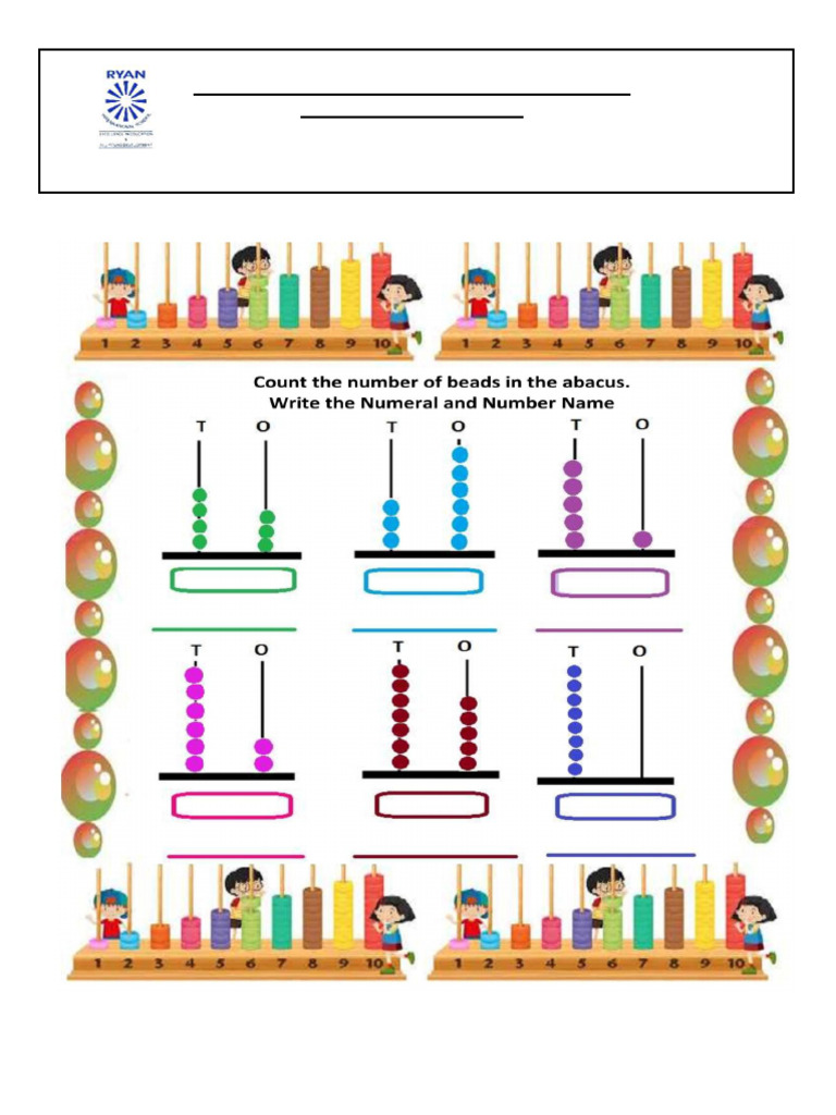ABACUS PLACE VALUE UPTO 100 - Ic640820 | PDF