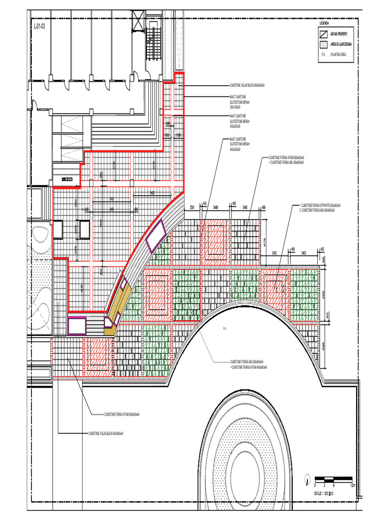 L-01-03 Denah Material - Arrival Plaza-L-01-03 | PDF