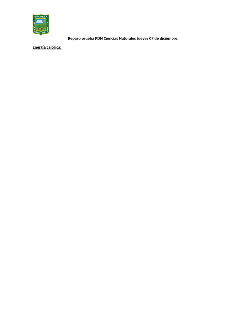 Repaso 4° Prueba PDN | PDF