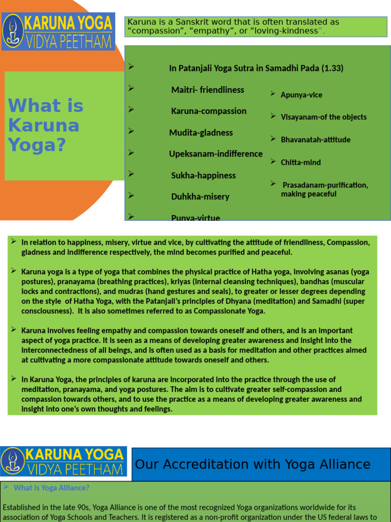 Understanding Karuna Yoga Principles | PDF | Asana | Meditation