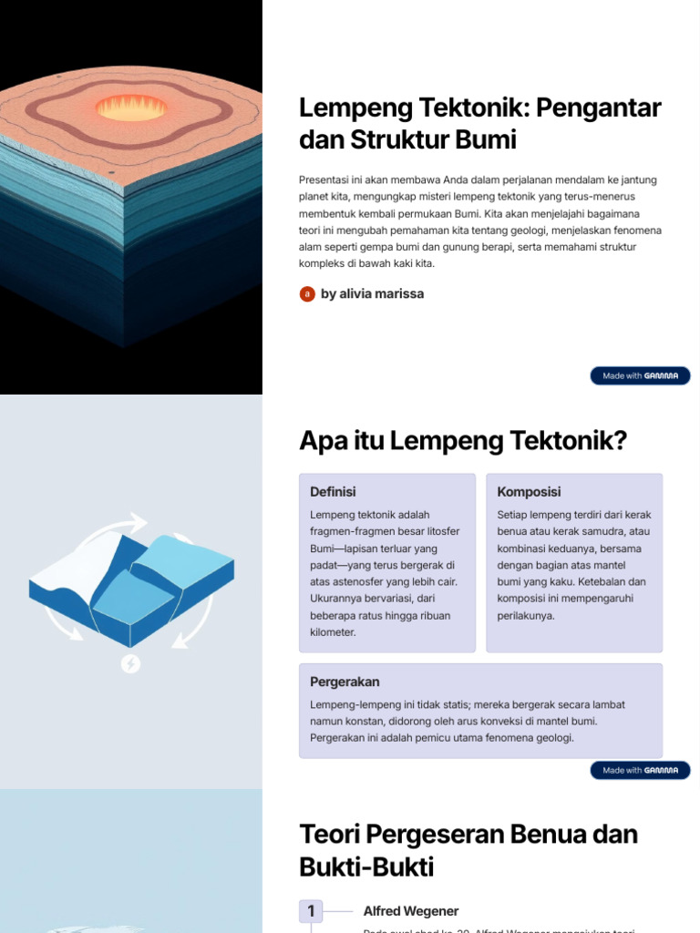 Lempeng Tektonik Pengantar Dan Struktur Bumi | PDF