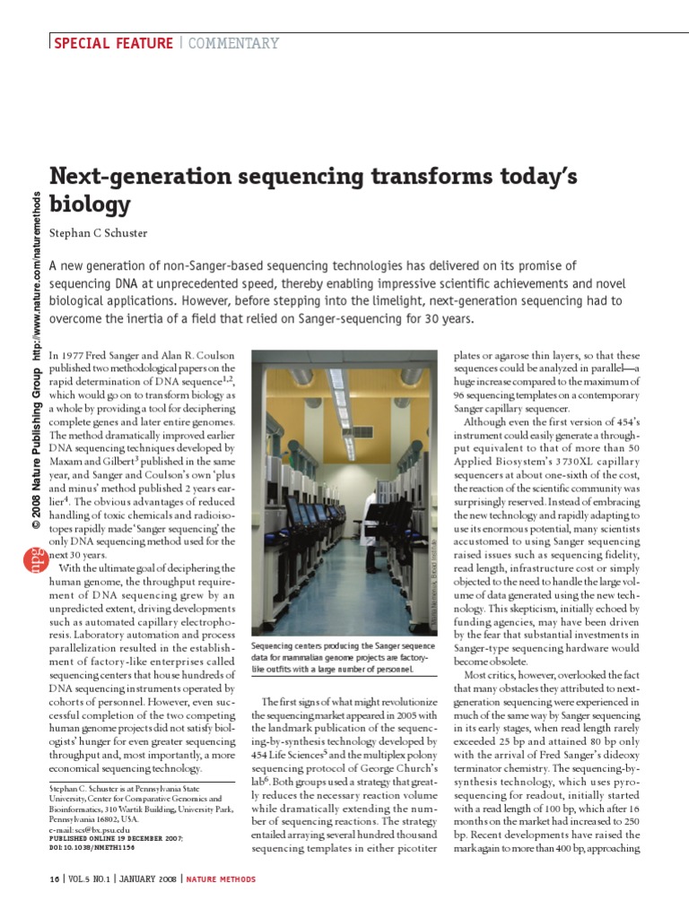 Next Gen | PDF | Dna Sequencing | Nucleotides