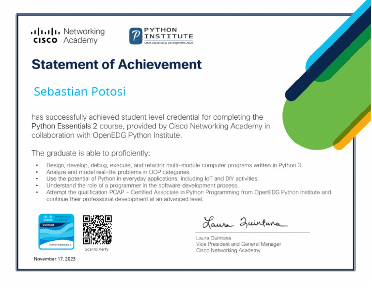 Python Essentials 2 Badge20231117-37-Ek6ezx | PDF