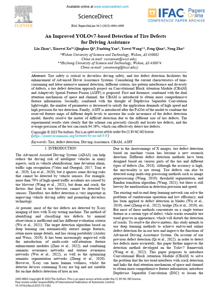 tYRE DEFECT YOLO | PDF