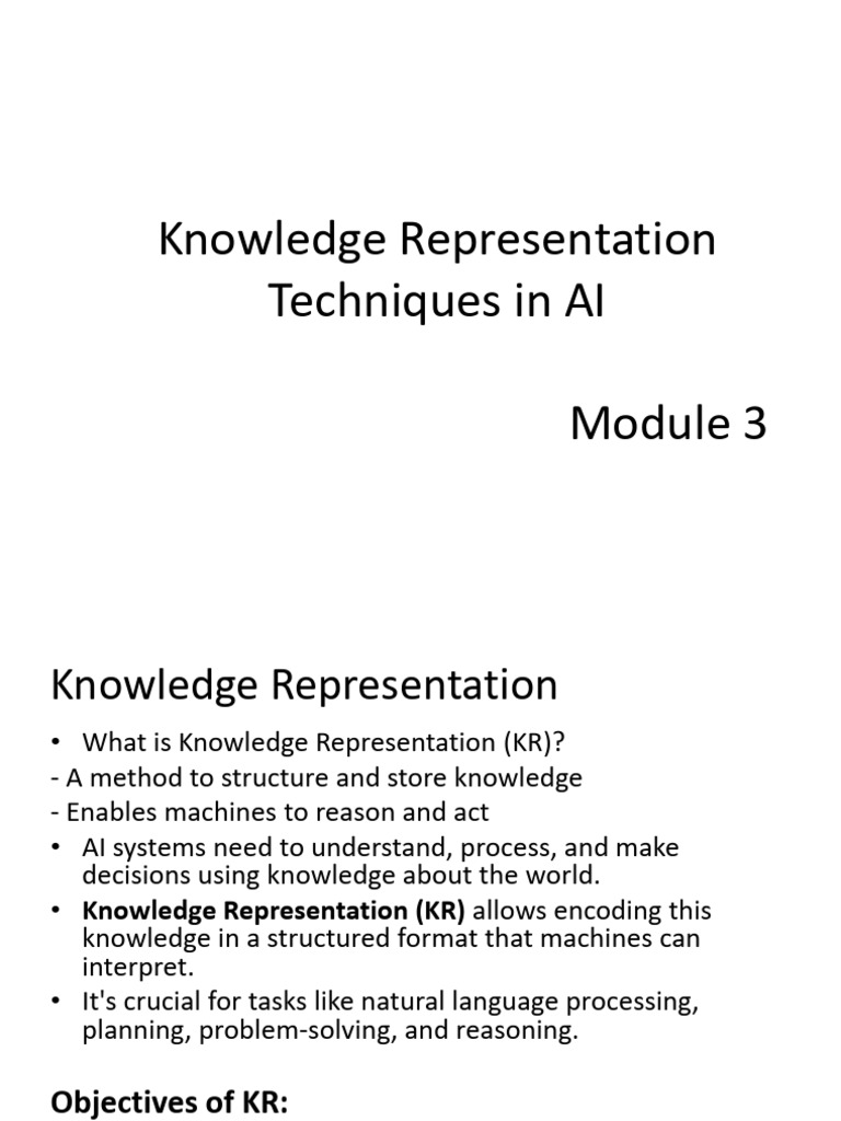 M3 Knowledge Representation and Reasoning M3 | PDF | Logic | Knowledge Representation And Reasoning