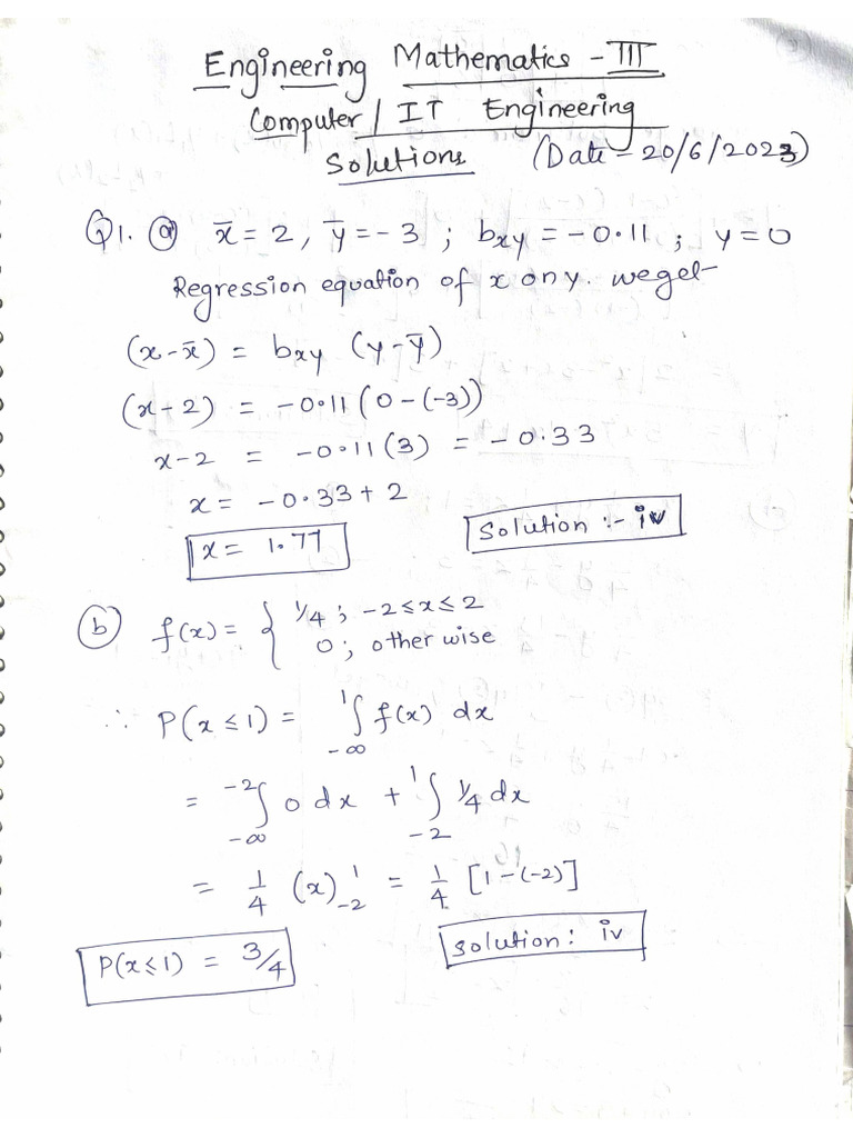 m3 May-June 2023 Solution | PDF