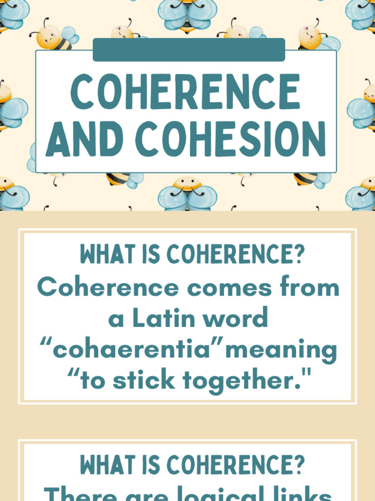 Coherence and Cohesion EDITED | PDF