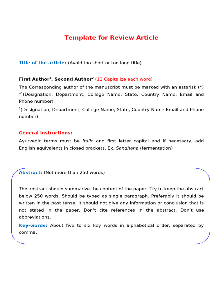 12b - Review Article Template | PDF | Information