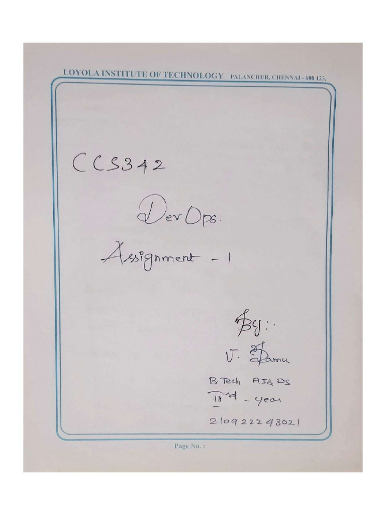 Ramu.V(AI&DS) DevOps Assignment 1_compressed (1)-2 | PDF