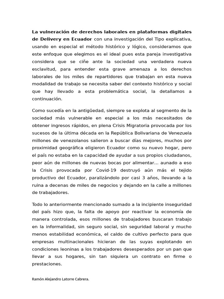 Latorre Cabrera Ramón Alejandro | PDF