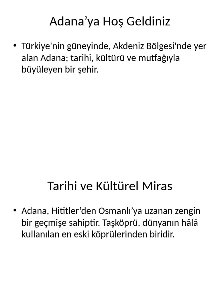 Adana Tanitimi Sunumu | PDF
