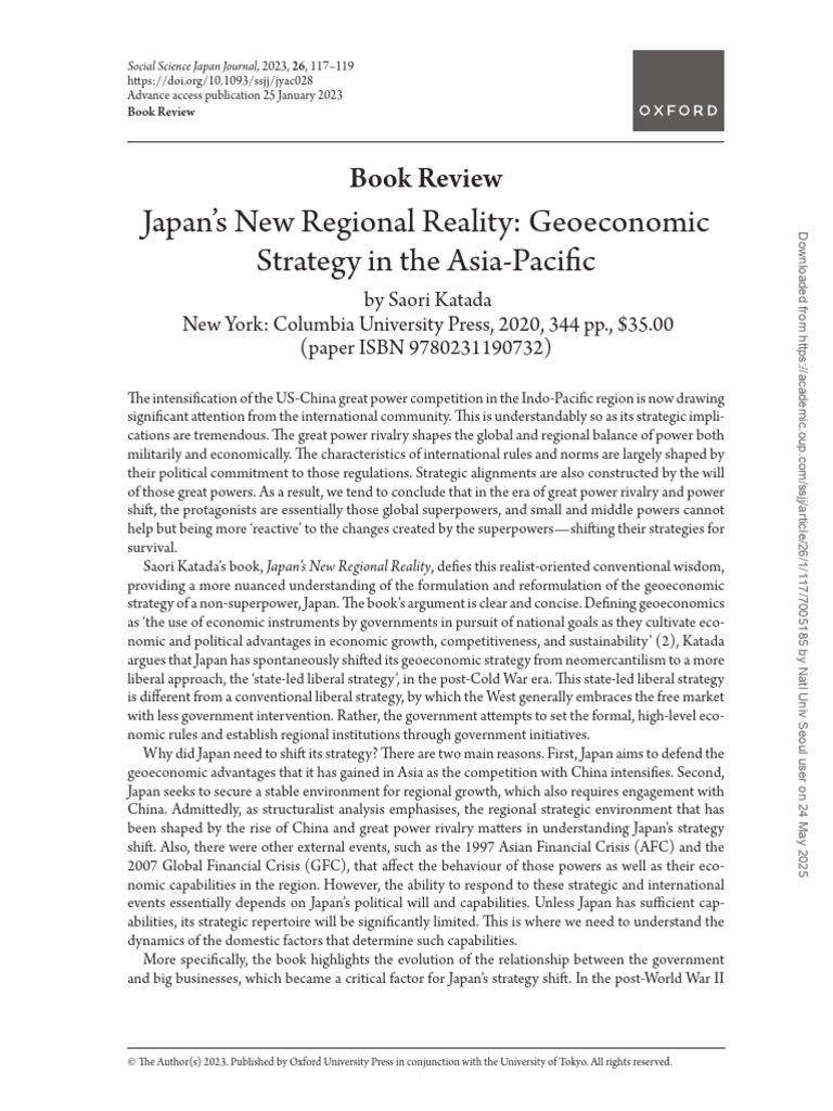 Japan's Geoeconomic Strategy Shift | PDF | Japan | East Asia
