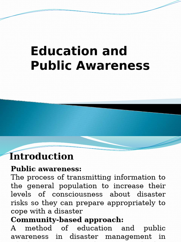 Community Education in Disaster Management | PDF | Disaster Risk ...