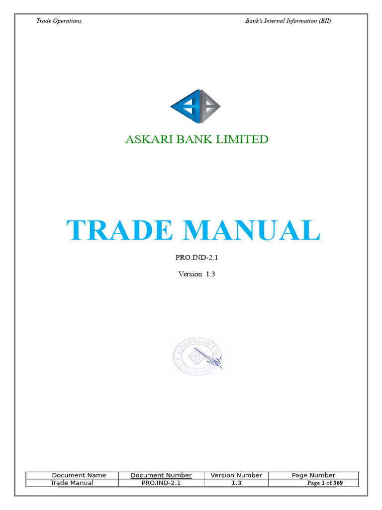 Trade Manual 1.3 2023 | PDF | Letter Of Credit | Business Law