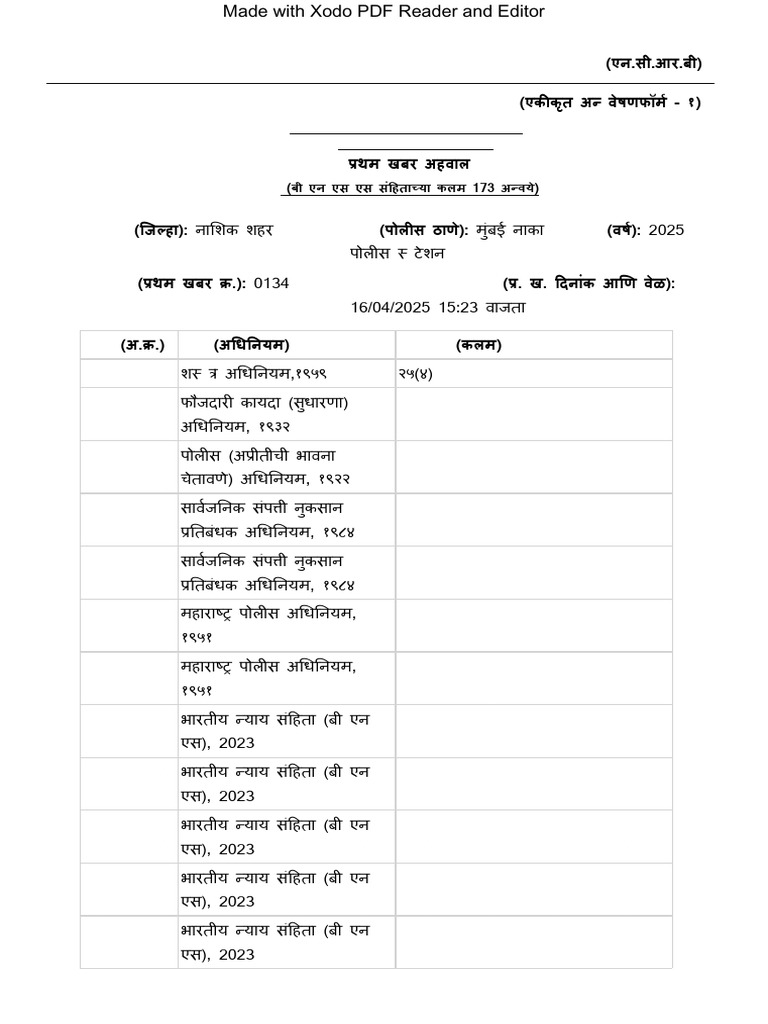 0134 Publish FIR | PDF