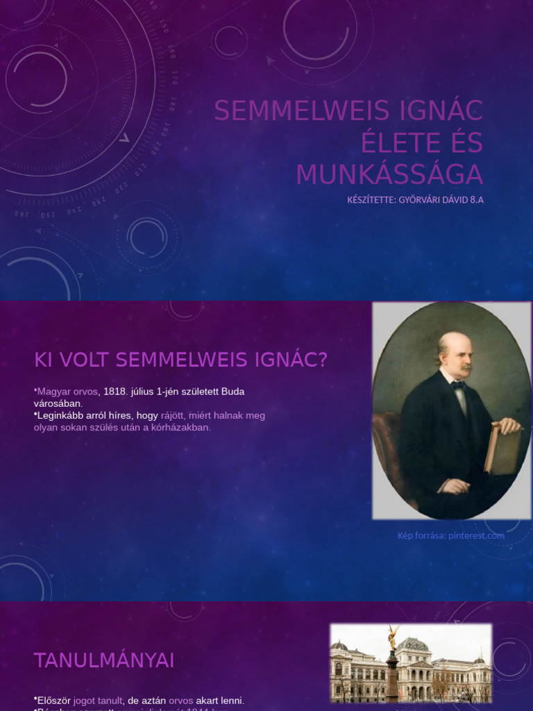 Semmelweis Ignác Élete És Munkássága | PDF
