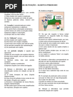 Atividades de Tipos de Predicado 7º Ano | PDF | Assunto (gramática) | Predicado (gramática)