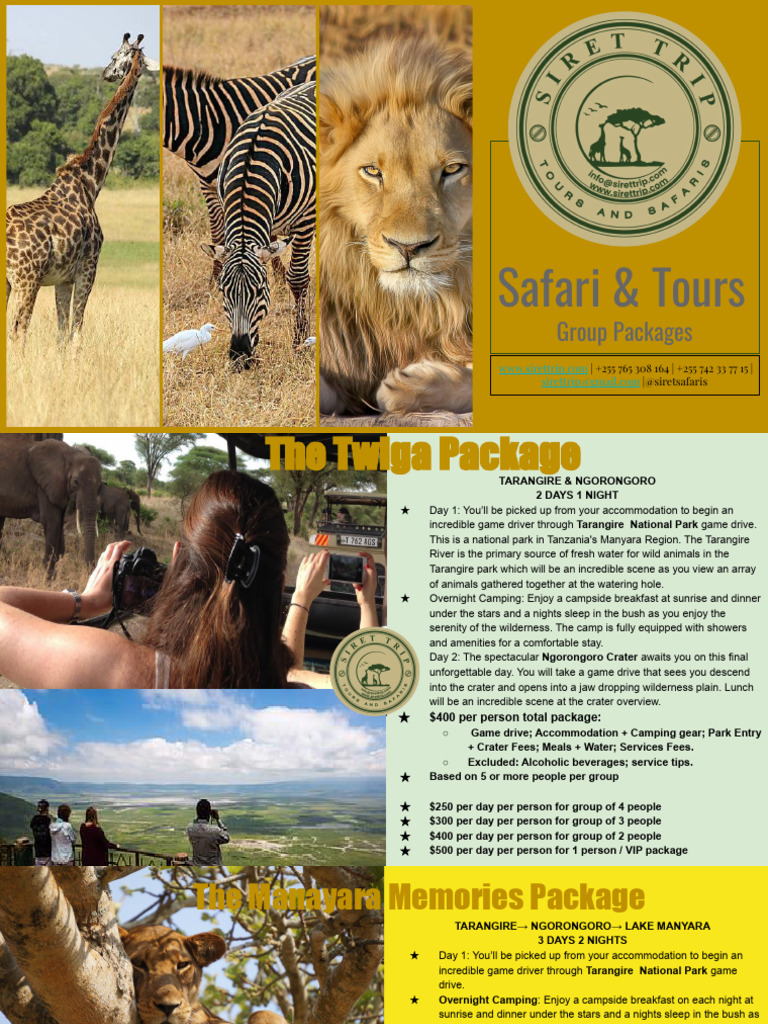 Siret Safari & Tours - Brochure 2023 | PDF